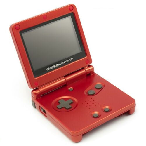 Nintendo Game Boy Advance GBA SP Flame Red Handheld Console with Wall ...
